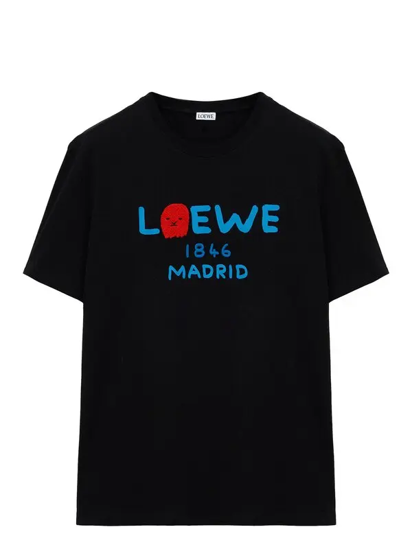 Loewe Cotton Relaxed Lion T-shirt - Black