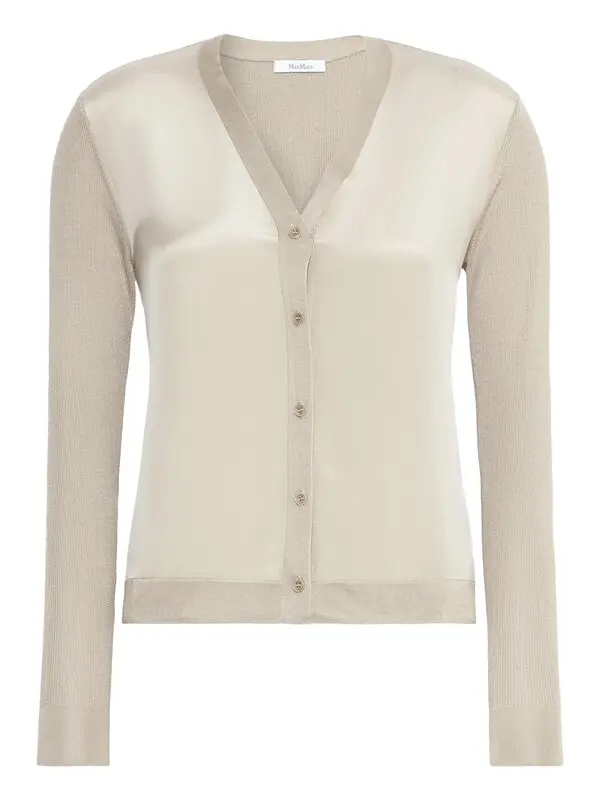 Max Mara Silk-cashmere Cardigan - Grey