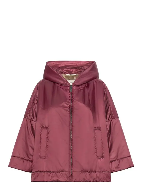 Max Mara Water-repellent Padded Jacket With Hood - Red