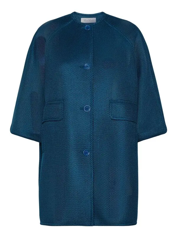 Max Mara Jersey Mesh Jacket - Navy