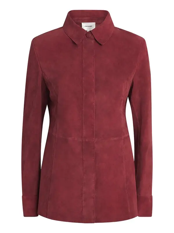FRAME Suede Shirt - Red