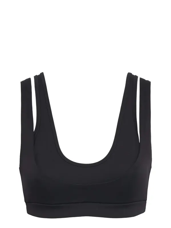 NIKESKIMS Double Strap Scoop Sports Bra - Black