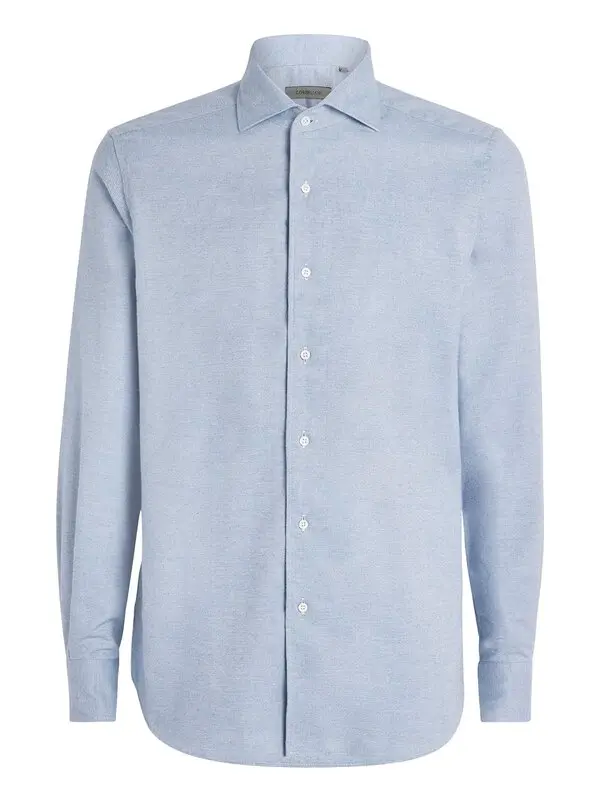 Corneliani Cotton-cashmere Shirt - Navy