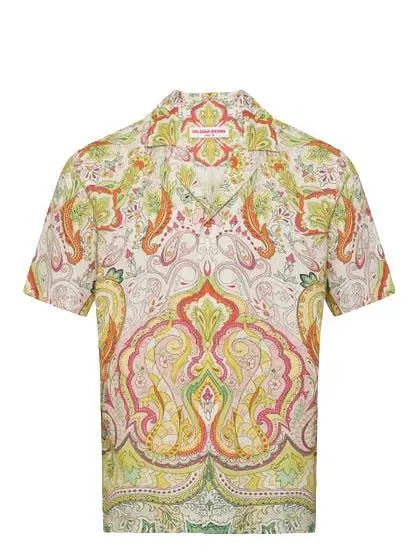 Orlebar Brown Maitan Linen Relaxed Fit Linen Fairground Shirt - Multi/pink