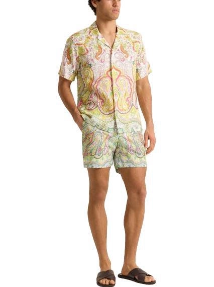 Orlebar Brown Maitan Linen Relaxed Fit Linen Fairground Shirt - Multi/pink