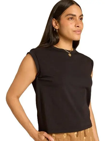 KNOWN SUPPLY Sola Organic Cotton Top - Black