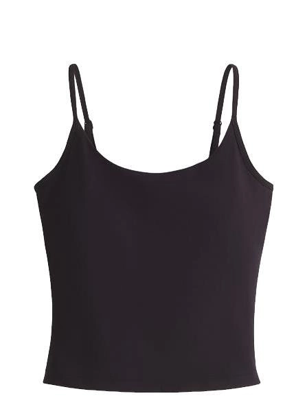 H&M Integral-bra Sports Strappy Top With Softmove - Black