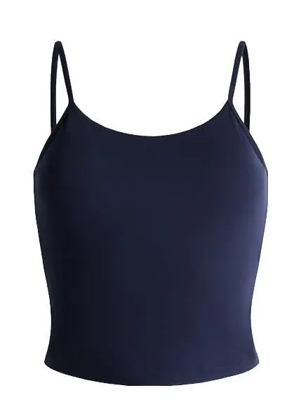 H&m Integral-bra Sports Strappy Top With Softmove - Navy Blue