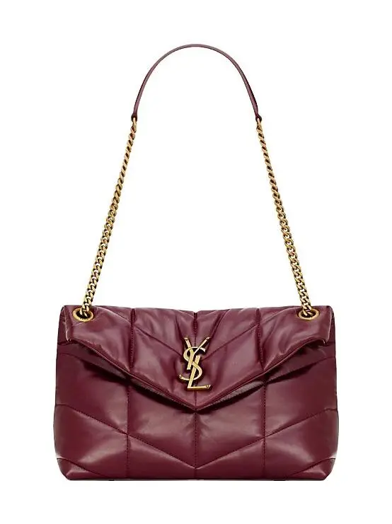 Saint Laurent Small Puffer Bag - Dark Ruby