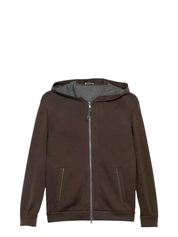 Brunello Cucinelli Zip-fastening Hoodie - Brown
