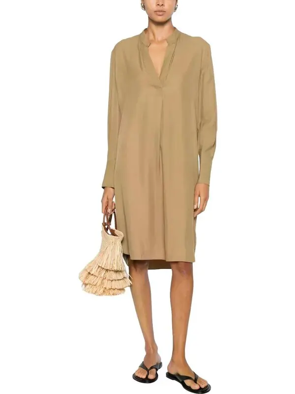 BY MALENE BIRGER Mabilla V-neck Mini Dress - Neutrals