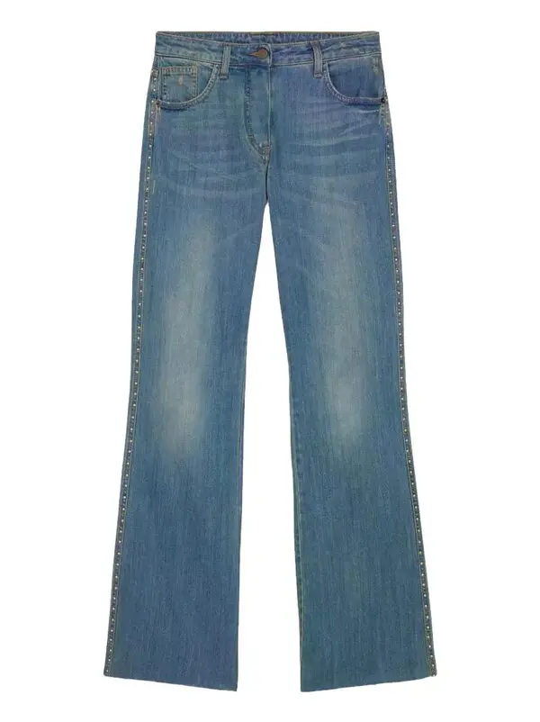 Momoni Fuego Stud-embellished Jeans - Blue