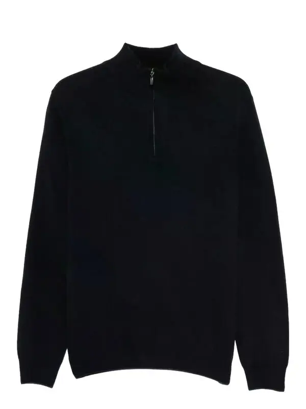 SERGIO MORETTI FIRENZE Half-zip Sweater - Blue