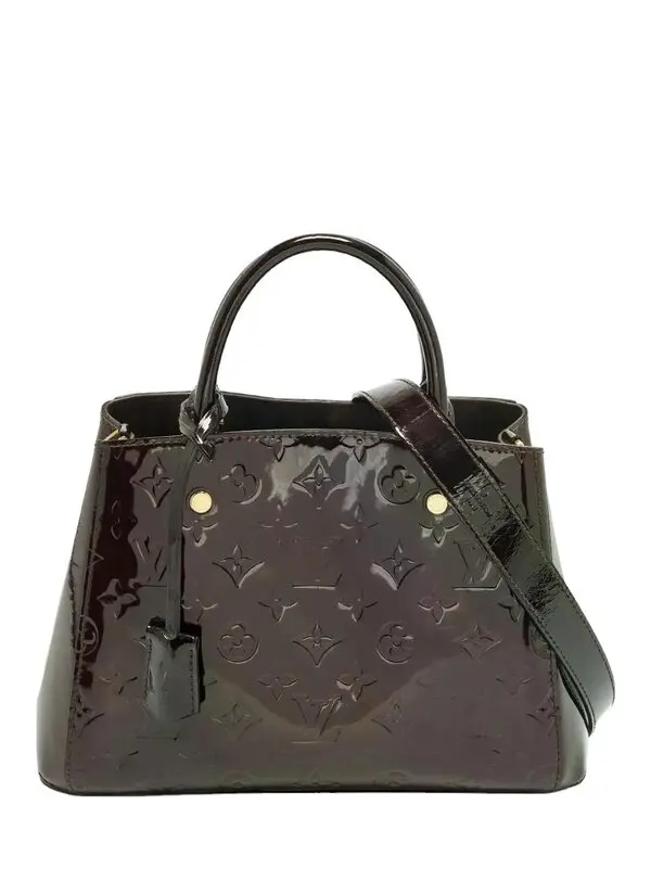 LOUIS VUITTON Monogram Vernis Montaigne Bb Tote Bag - Red