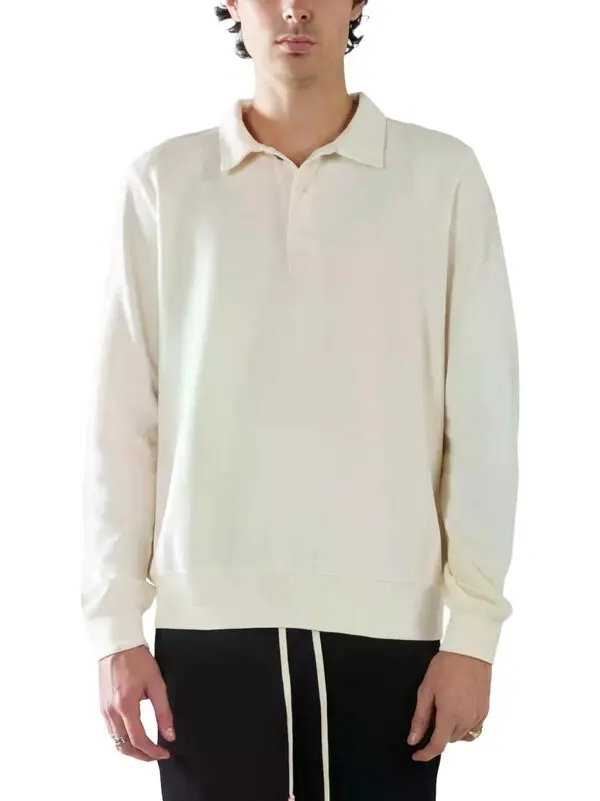 LES TIEN Long-sleeve Polo Shirt - Neutrals