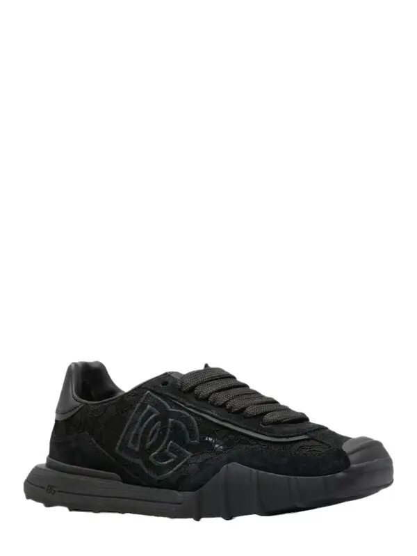 Dolce & Gabbana Lace-panelling Sneakers - Black