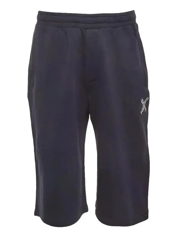 Kenzo Oversized Logo-print Shorts - Blue