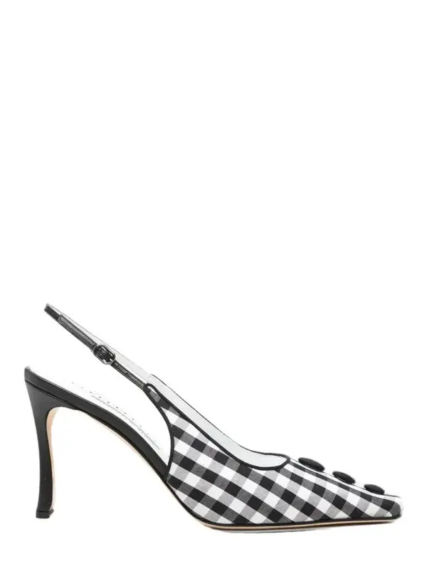 Manolo Blahnik Alexa Check-pattern Heeled Pumps - Black