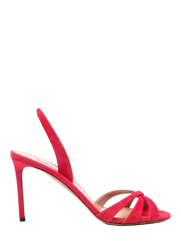 AQUAZZURA Tati Slingback Heeled Sandals - Red