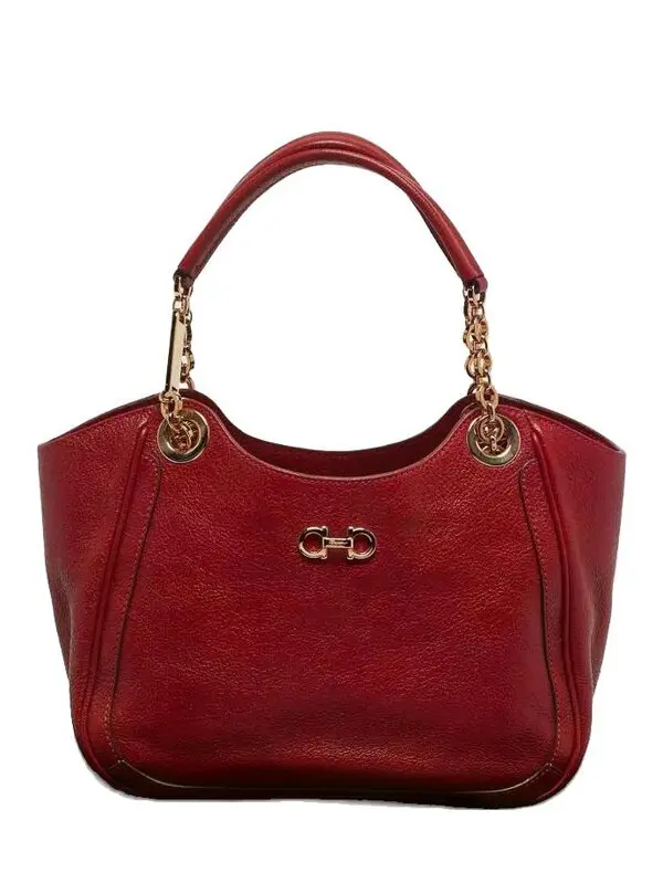 FERRAGAMO Betulla Gancini Tote Bag - Red