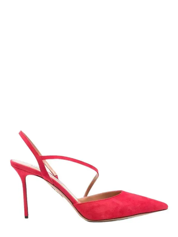 AQUAZZURA Dynasty Slingback Heeled Pumps - Red