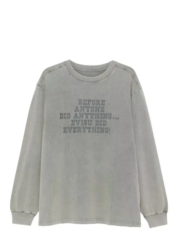 EVISU Printed Long-sleeve T-shirt - Grey