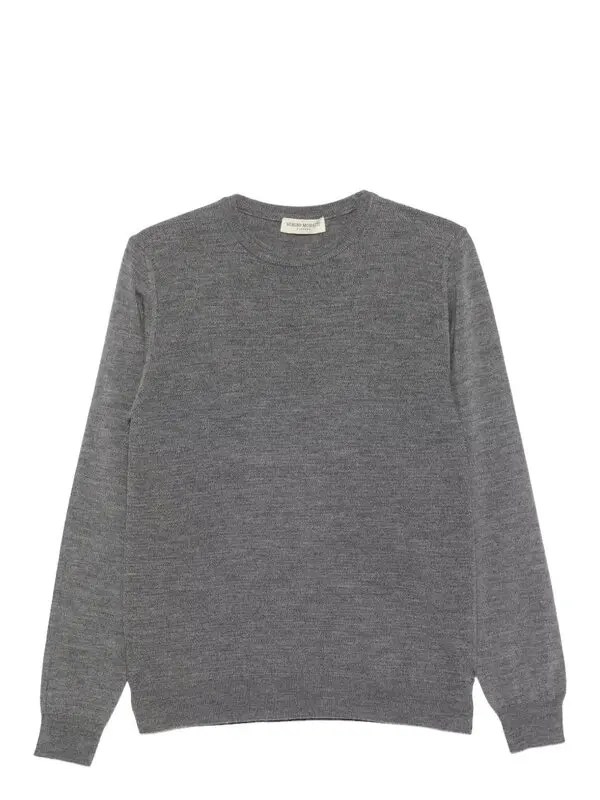 SERGIO MORETTI FIRENZE Long-sleeve Crew Neck Sweater - Grey