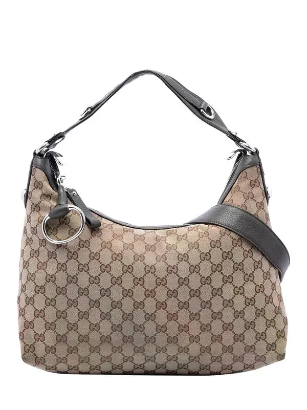 Gucci Gg Canvas Icon Bit Satchel - Neutrals