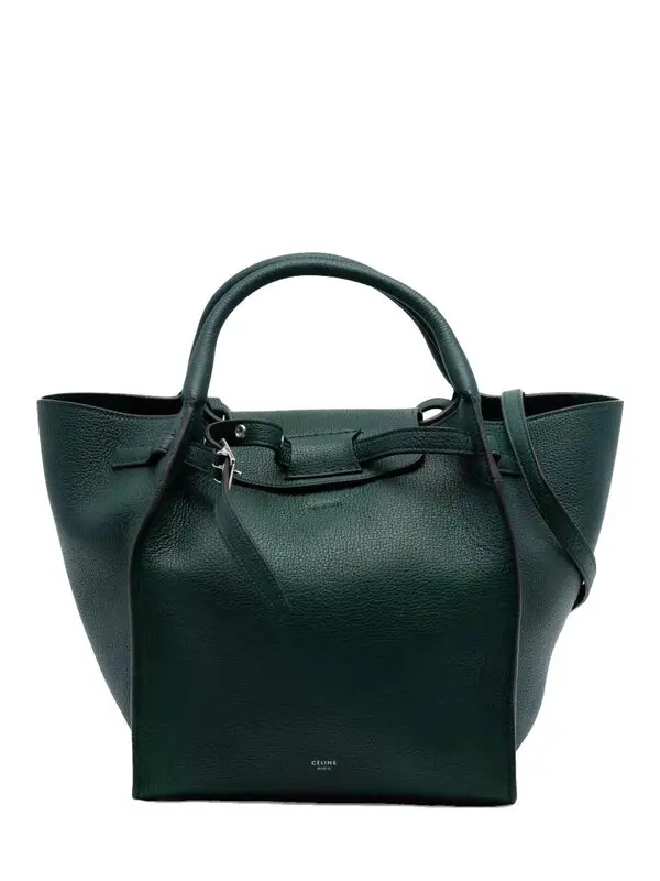 Celine Grained Calfskin Big Bag Satchel - Green