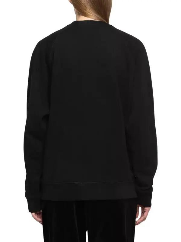 Zadig&Voltaire Cotton "voltaire Paris" Embroidered Sweatshirt - Black