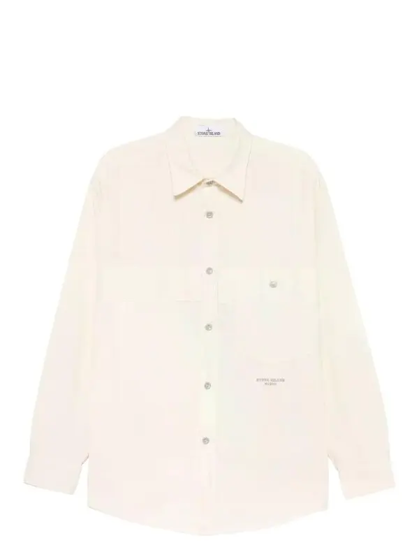 Stone Island Logo-embroidered Shirt - Neutrals