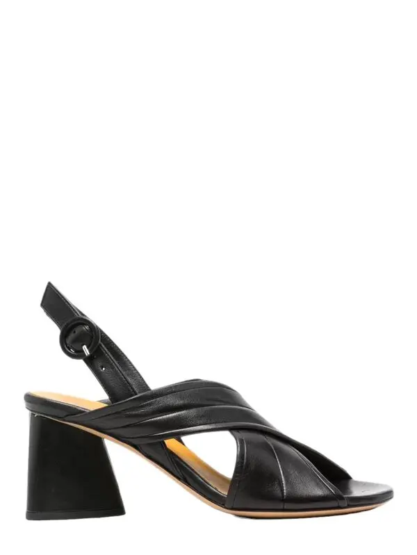 MARA BINI Crossover Strap Sandals - Black