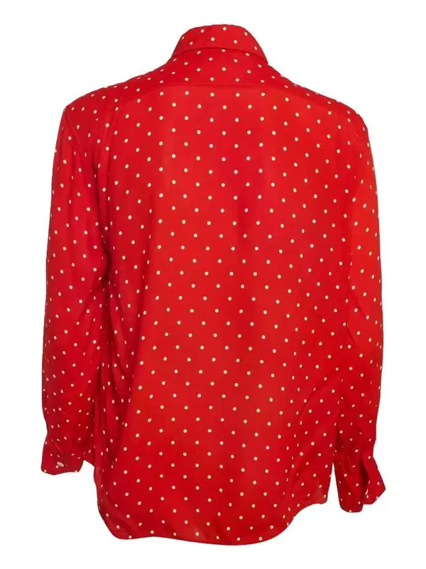 Celine Polka-dot Crepe Shirt - Red