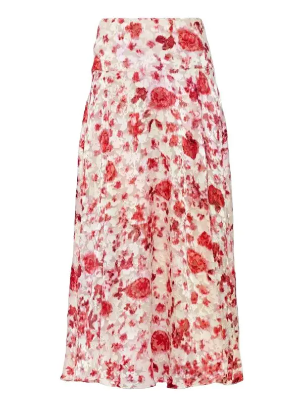Isabel Marant Étoile Hilza Floral-print Silk-blend Maxi Skirt - Neutrals