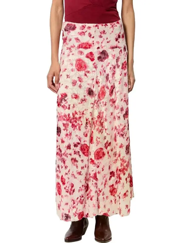 Isabel Marant Étoile Hilza Floral-print Silk-blend Maxi Skirt - Neutrals