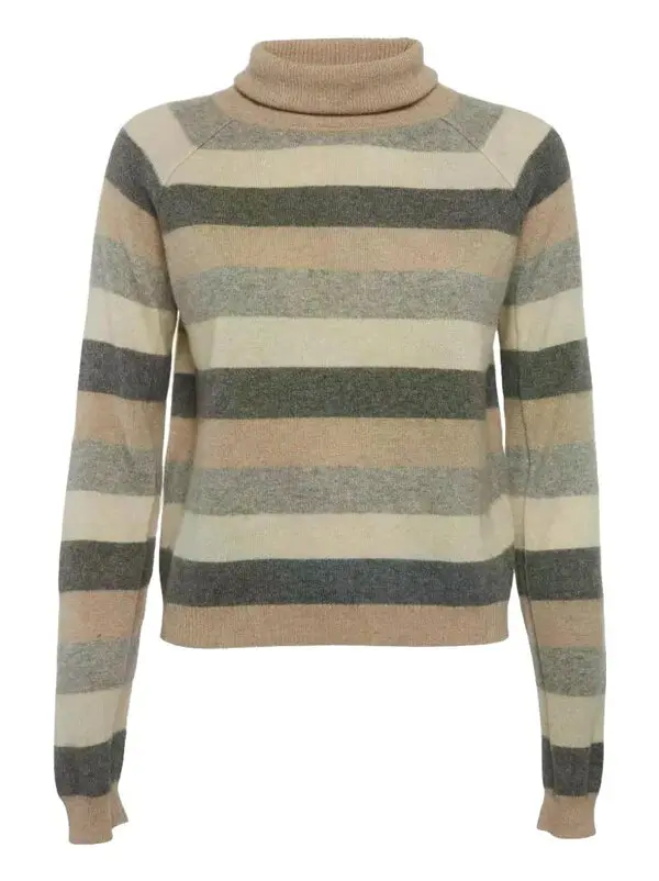 Max Mara Striped Cashmere Sweater - Neutrals