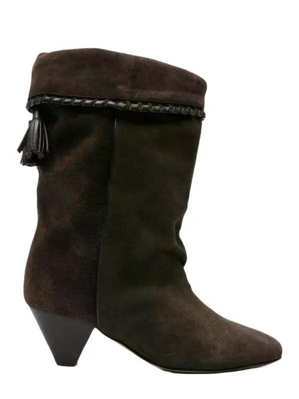 Isabel Marant Étoile Dalby Tassel-detail Braided-trim Boots - Brown