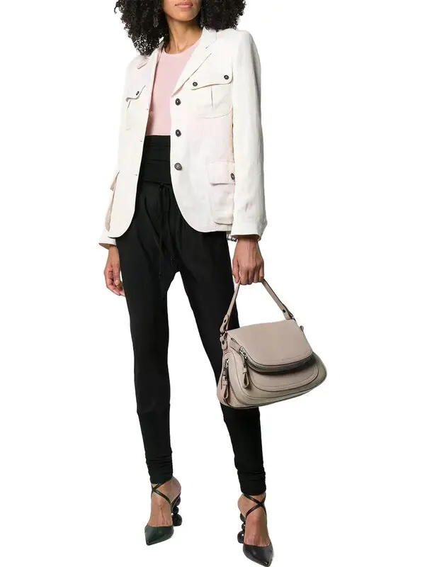 TOM FORD High-rise Tapered Trousers - Black
