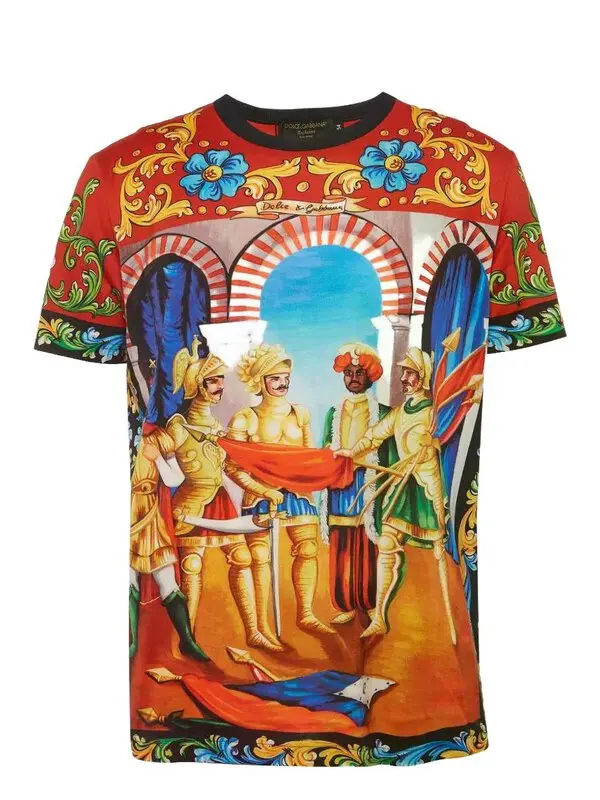 Dolce & Gabbana Medieval Knight Print T-shirt - Red
