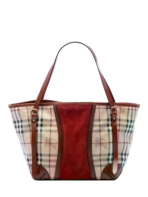 Burberry Haymarket Check Coated Canvas Canterbury Tote Bag - Neutrals