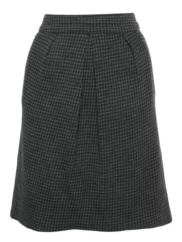Etro Houndstooth Pleated Mini Skirt - Grey