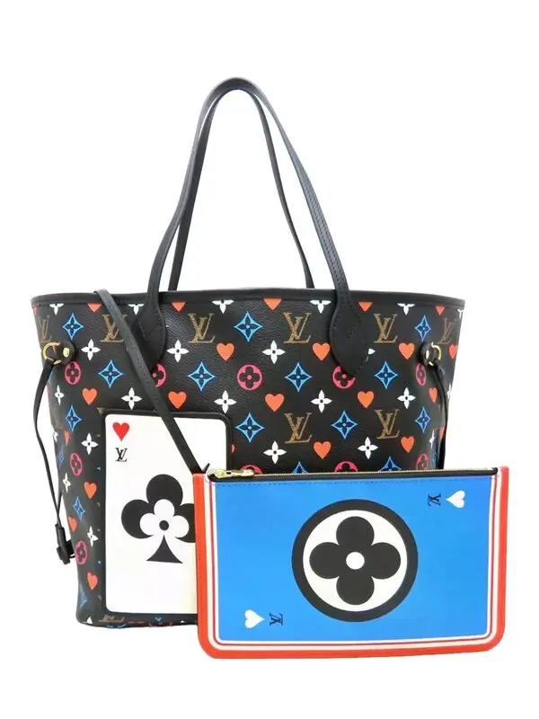 LOUIS VUITTON Monogram Neverfull Mm Tote Bag - Black
