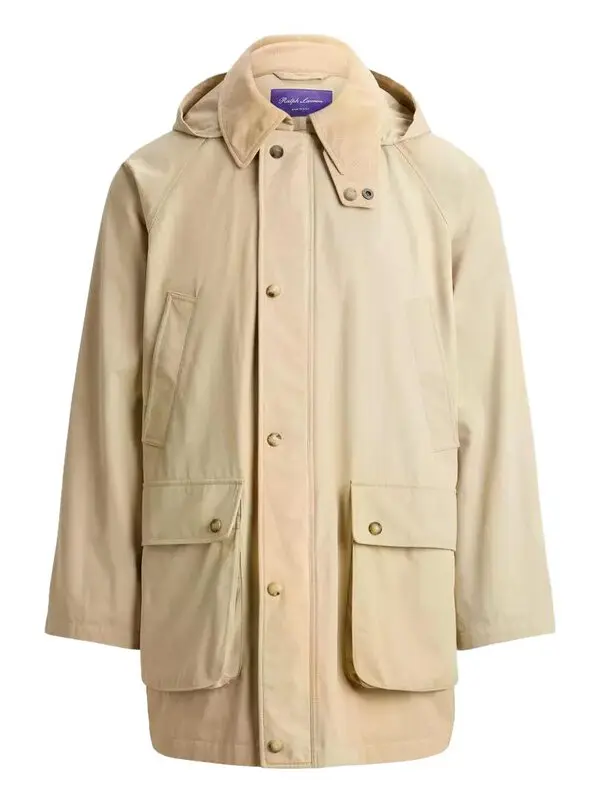 Ralph Lauren Purple Label Hooded Parka Coat - Neutrals