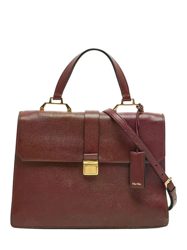 Miu Miu Madras Push-lock Tote Bag - Red