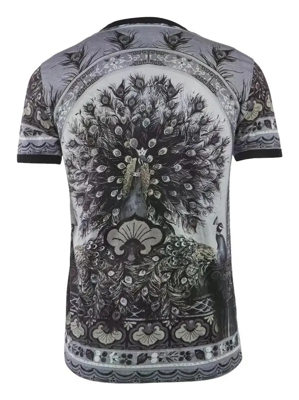 Dolce & Gabbana Peacock-print T-shirt - Grey