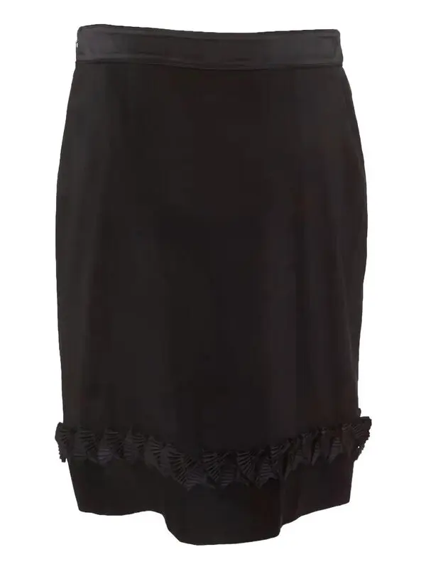 Burberry Ruffle-trim Midi Skirt - Black