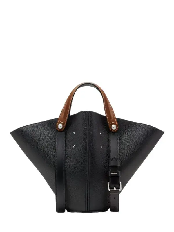 MAISON MARGIELA Age Small Leather Tote Bag - Black