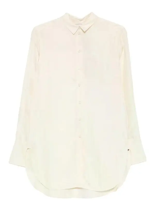 BY MALENE BIRGER Cream White Slub Texture Shirt - Neutrals