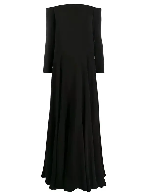 Valentino Garavani Off-shoulder Long Dress - Black
