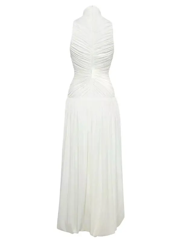 CHATS BY C.DAM Ruched Draped Maxi Dress - Neutrals